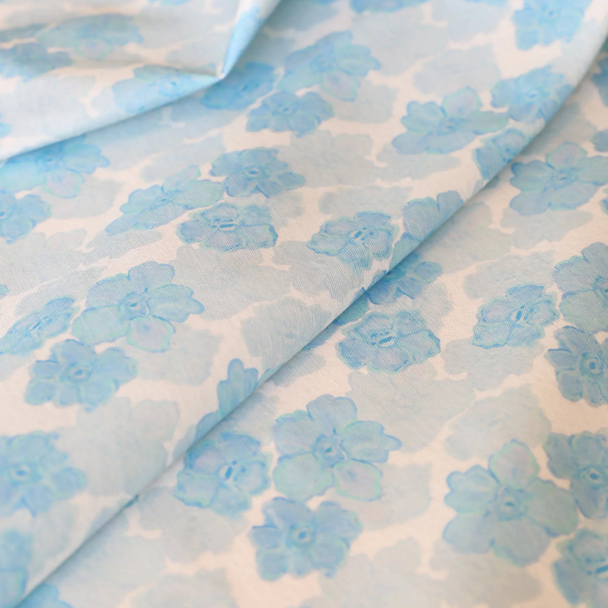 Trois Fleurs Bleue, Blue Floral Luxury Fabric by the Yard – Truett Designs