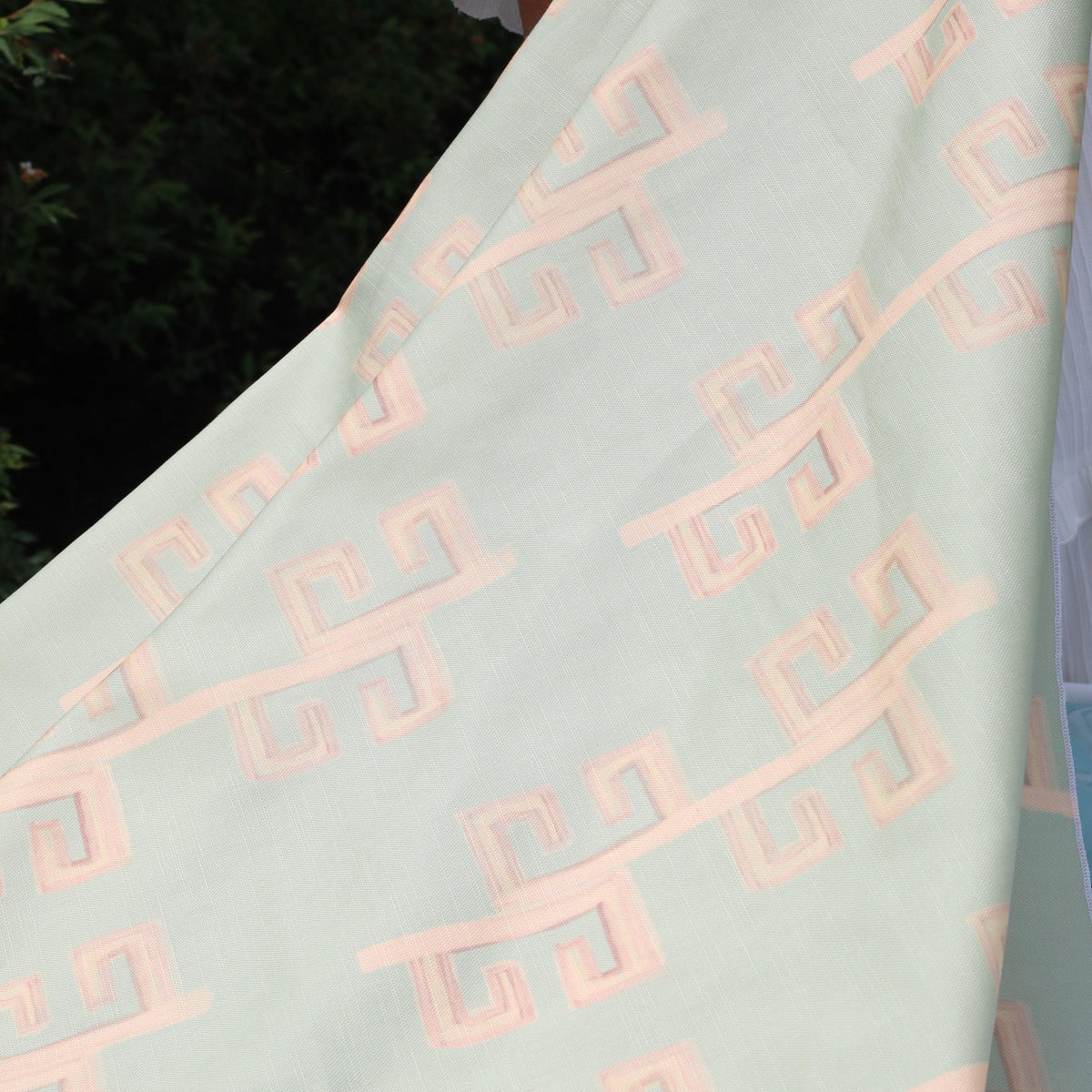 Greek Key Drop Veranda View Large Repeat Luxury Fabric by the Yard ...