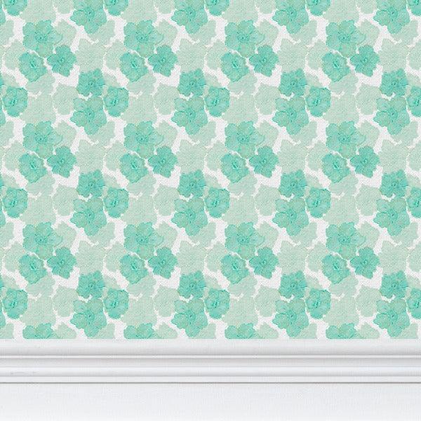 Trois Fleurs Verte, Green Floral Luxury Wallpaper – Truett Designs